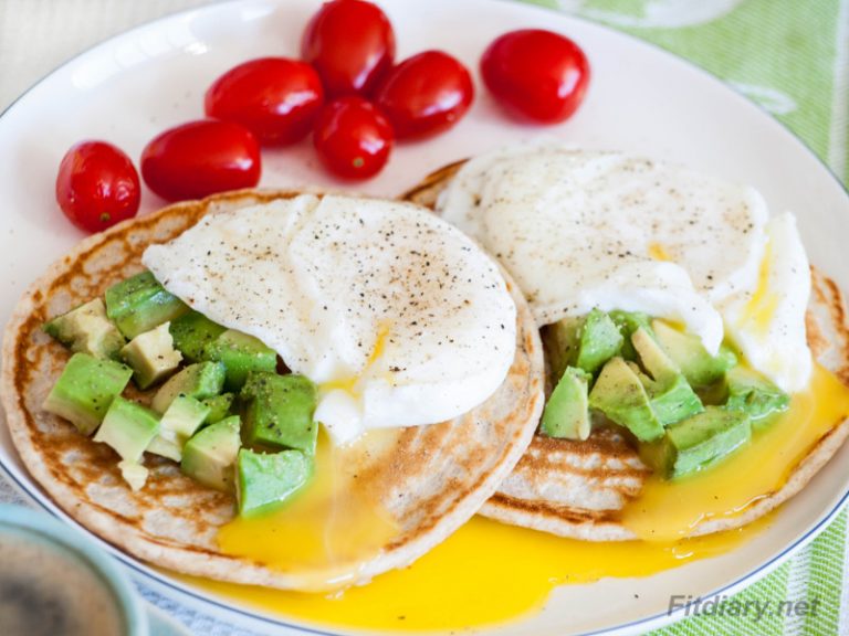 Ultimate Breakfast with Simple Pancakes and Poached Eggs | Fit Diary